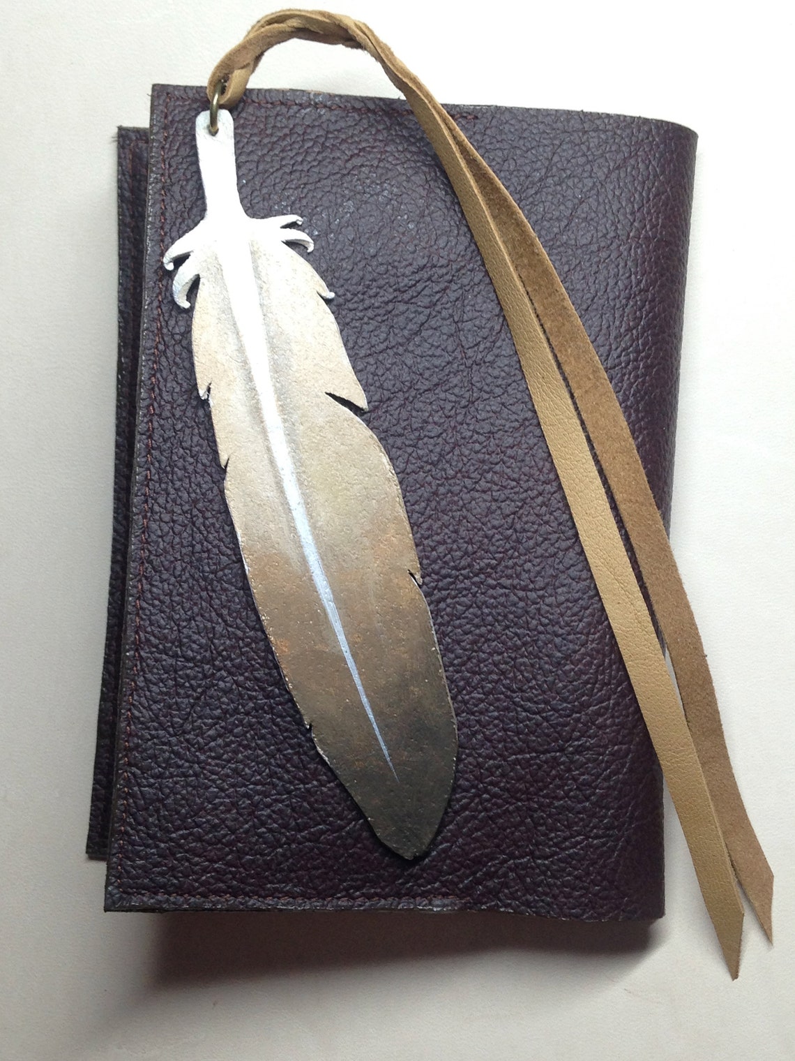 Golden Eagle Leather Diary / Journal Painted Eagle Cover - Etsy