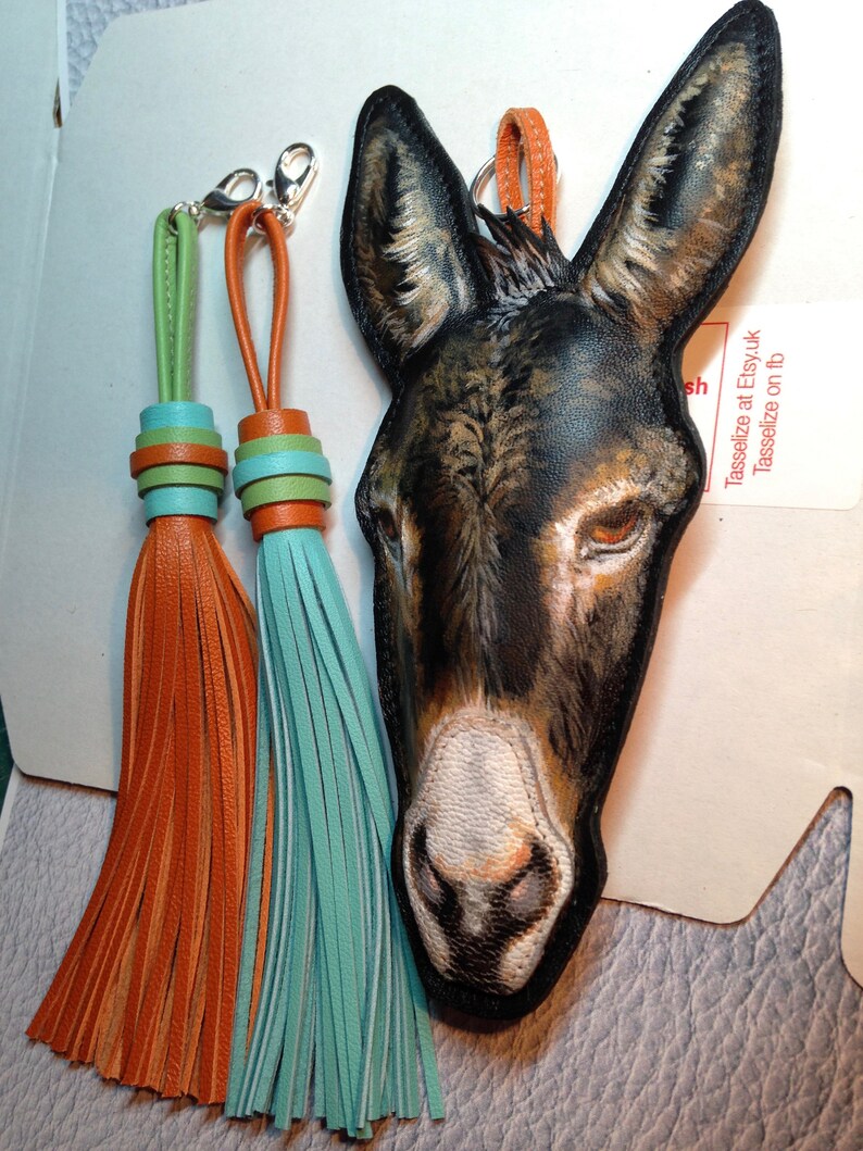 Donkey Bag Charm Black Donkey Leather Donkey Charm With - Etsy