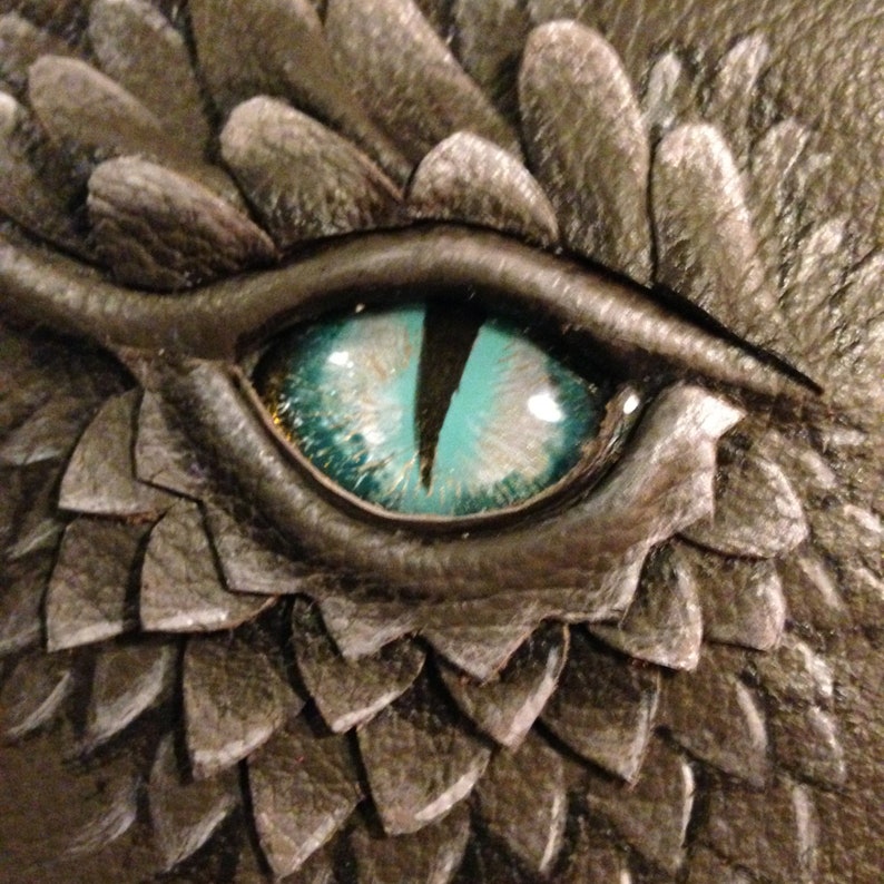 Dragons Eye Notebook in Warm Grey Leather Dragons Passport - Etsy