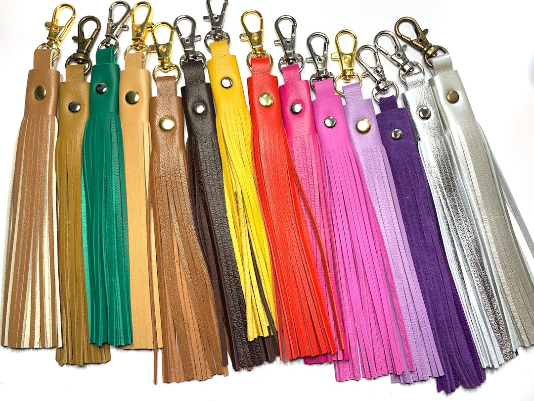 Leather Boot Tassels With Clips, Finely Hand Cut, Soft Pair of Tassels ...