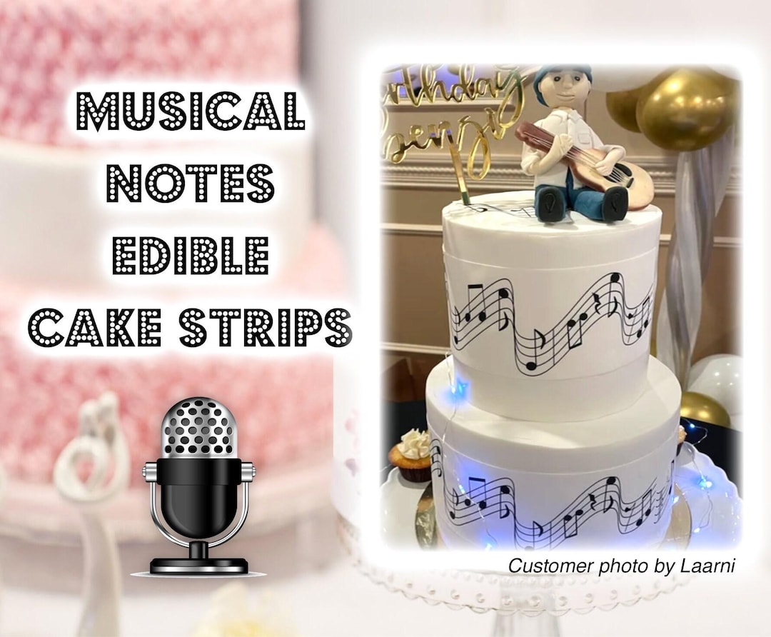 Music Notes Edible Cake Strips: Karaoke Party Decorations - Etsy