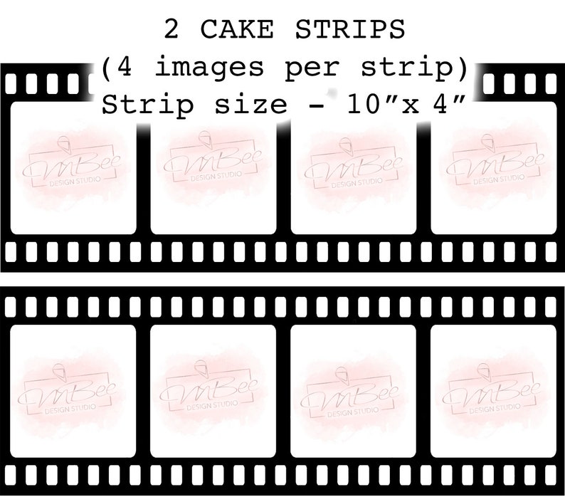 Film Reel Edible Cake Wrap Custom Photo Border Cake Strips - Etsy