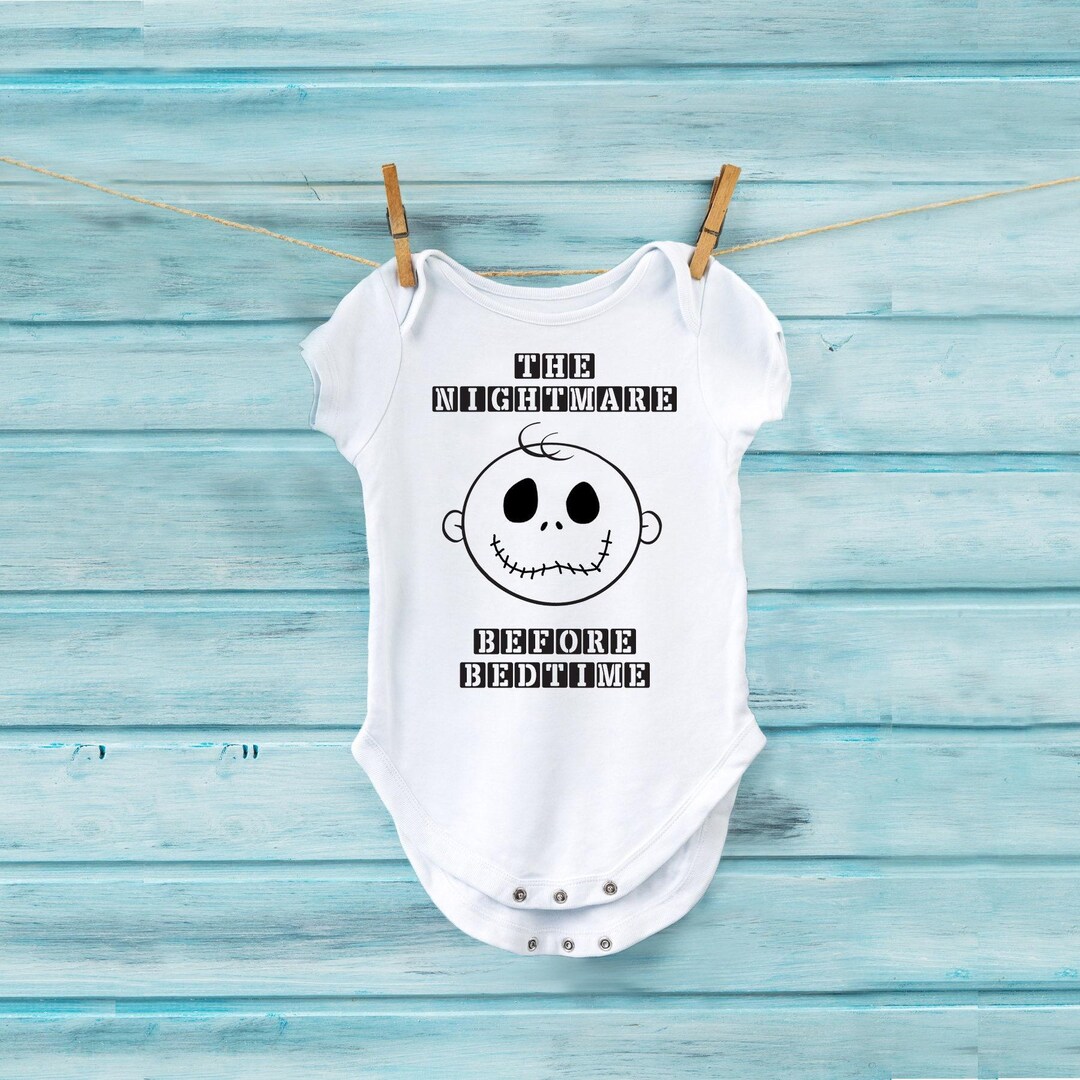 Nightmare Before Bedtime Baby Onesie, Halloween Inspired - Etsy