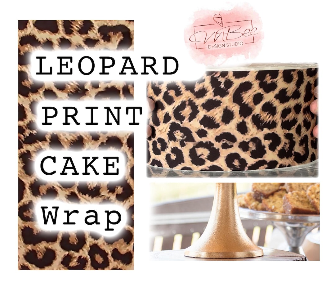 Leopard Print Edible Cake Strips: Birthday Cake Wrap - Etsy