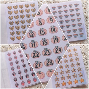 DATE YOUR YEAR - Stickers Book - Numbers - Months - Matte Paper ...