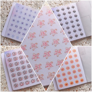 DATE YOUR YEAR - Stickers Book - Numbers - Months - Matte Paper ...