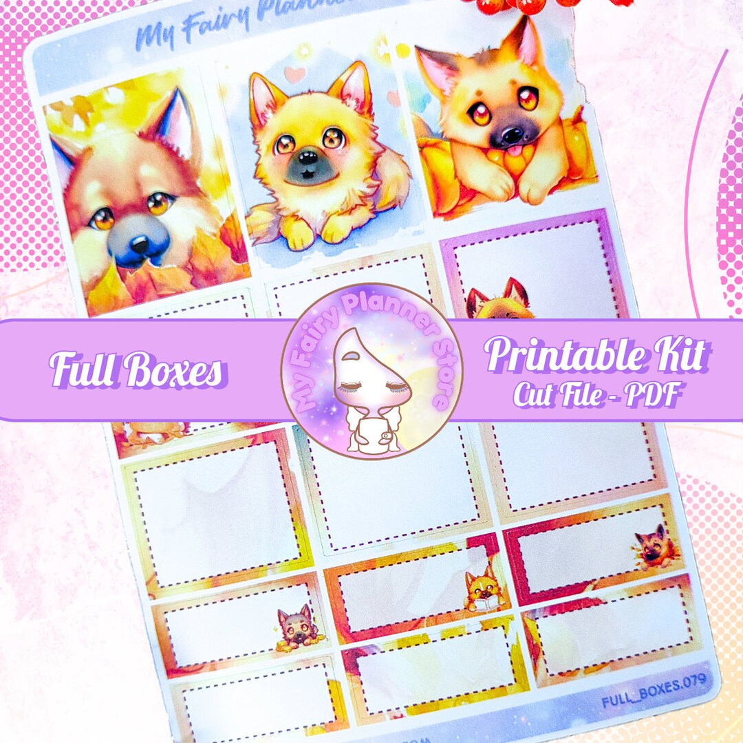 PRINTABLE FULL BOXES Oden Kit Dog German Shepherd - Etsy