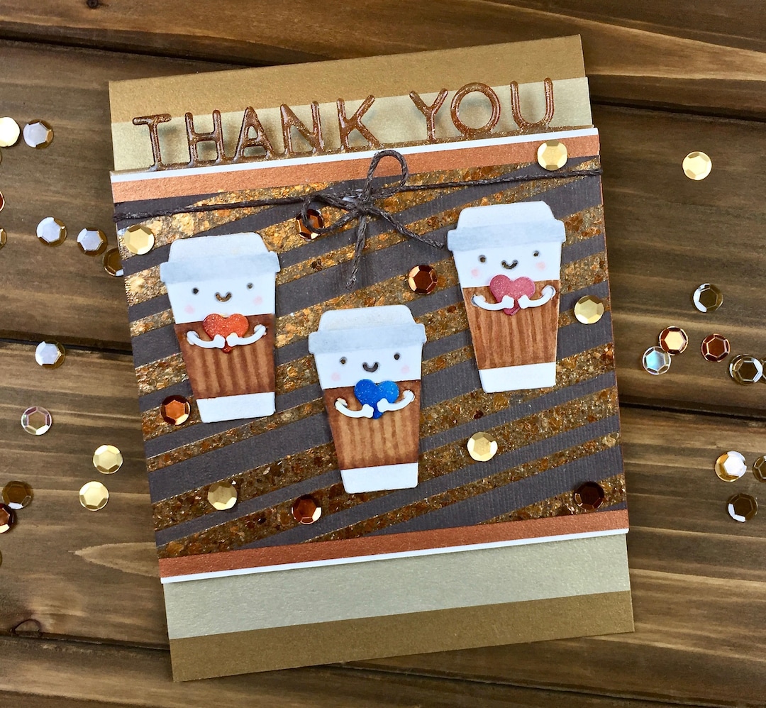 Thank You Card, All Occasion Card, Coffee Thanks, Greeting Cards for ...