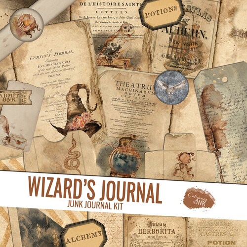 Wizard School Printable Journal Kit Magic Fantasy Digital - Etsy