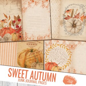 Junk Journal Printable, Sweet Autumn Junk Journal Pages, Fall Junk ...