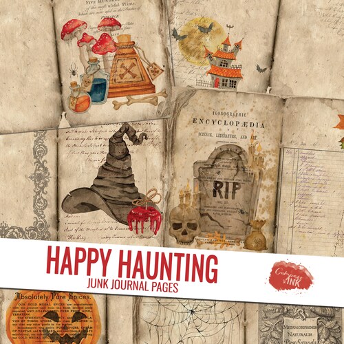 Digital Vintage Halloween Ephemera Printable Junk Journal - Etsy