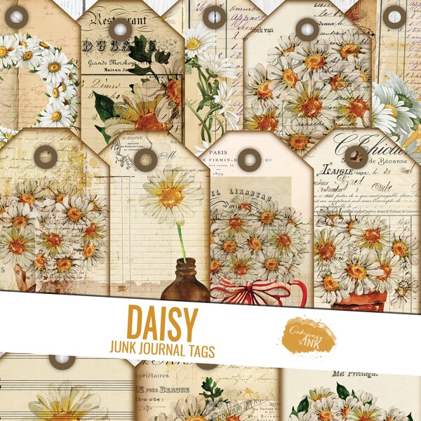 Daisy Tags - Etsy