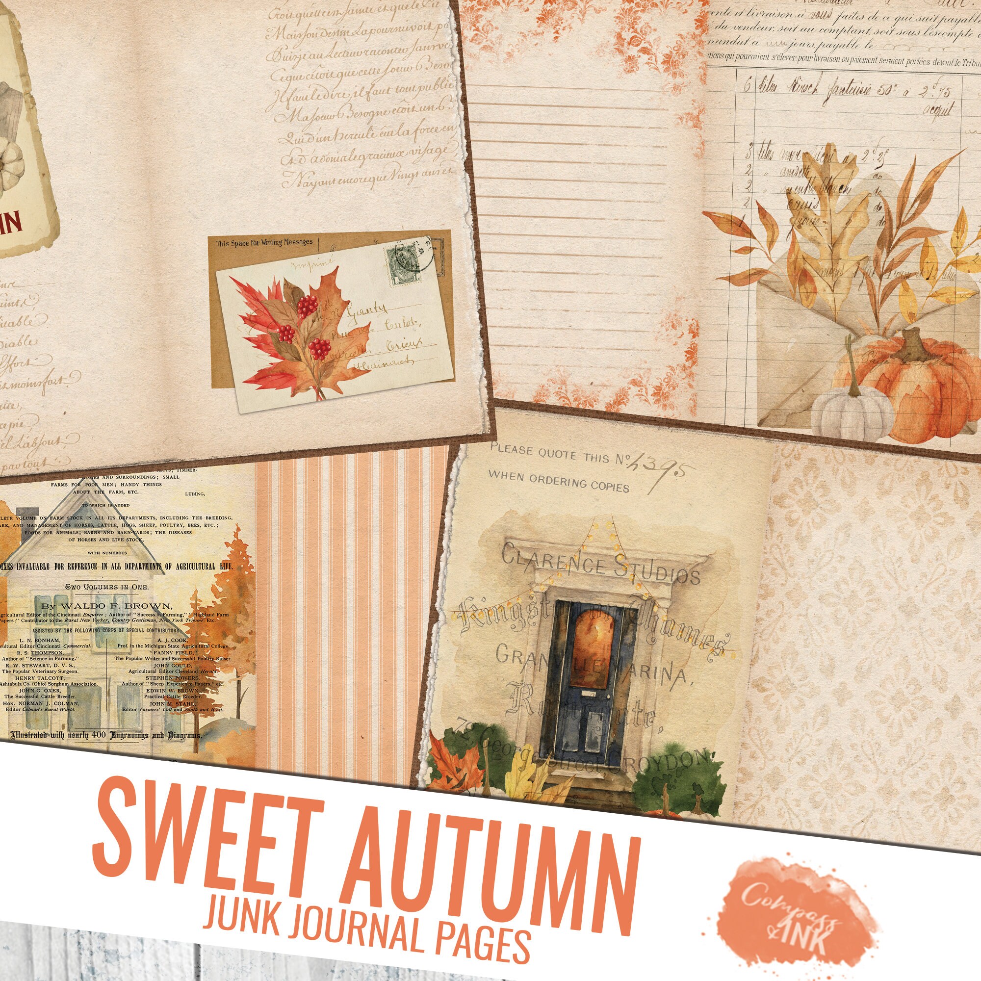 Junk Journal Printable Sweet Autumn Junk Journal Pages Fall - Etsy