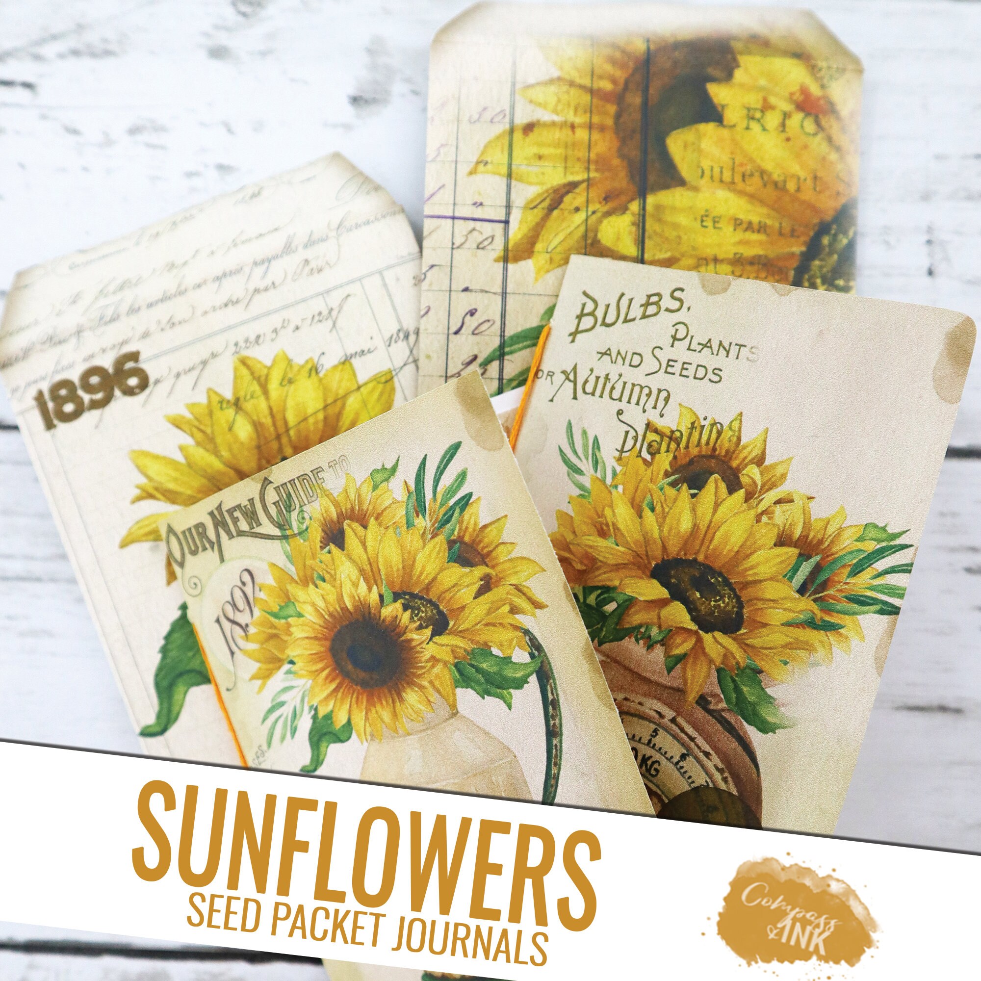 Sunflower Seed Packet Printable Junk Journal Printable Mini - Etsy