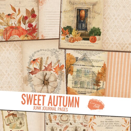 Vintage Pumpkin Junk Journal Pages Autumn Pumpkin Journal - Etsy