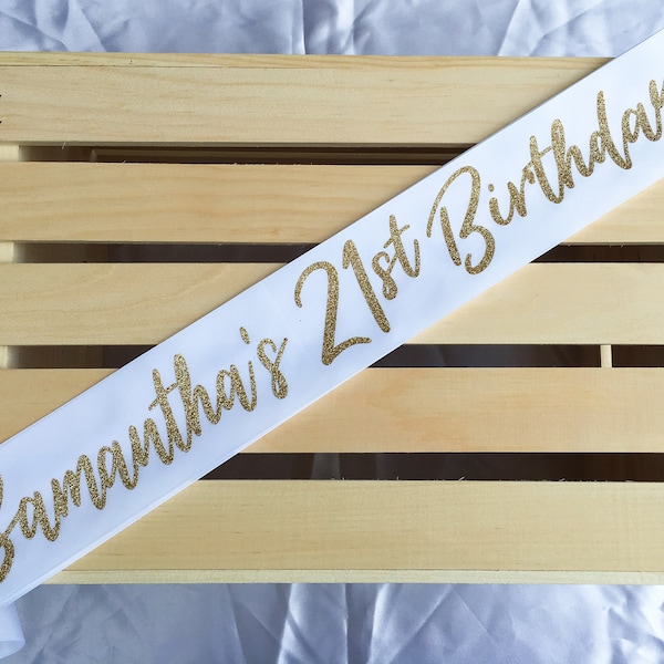 21st Birthday Sash - Etsy