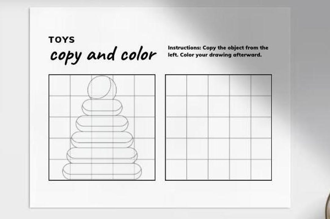 Preschool Pre-k + Kindergarten Learning | Copy & Color Activity ...