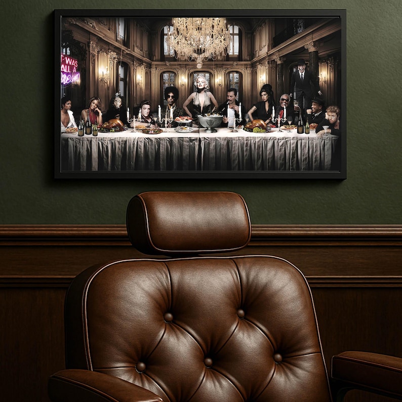 Music Legends Canvas Print: Last Supper Style Musicians Wall Art - Etsy