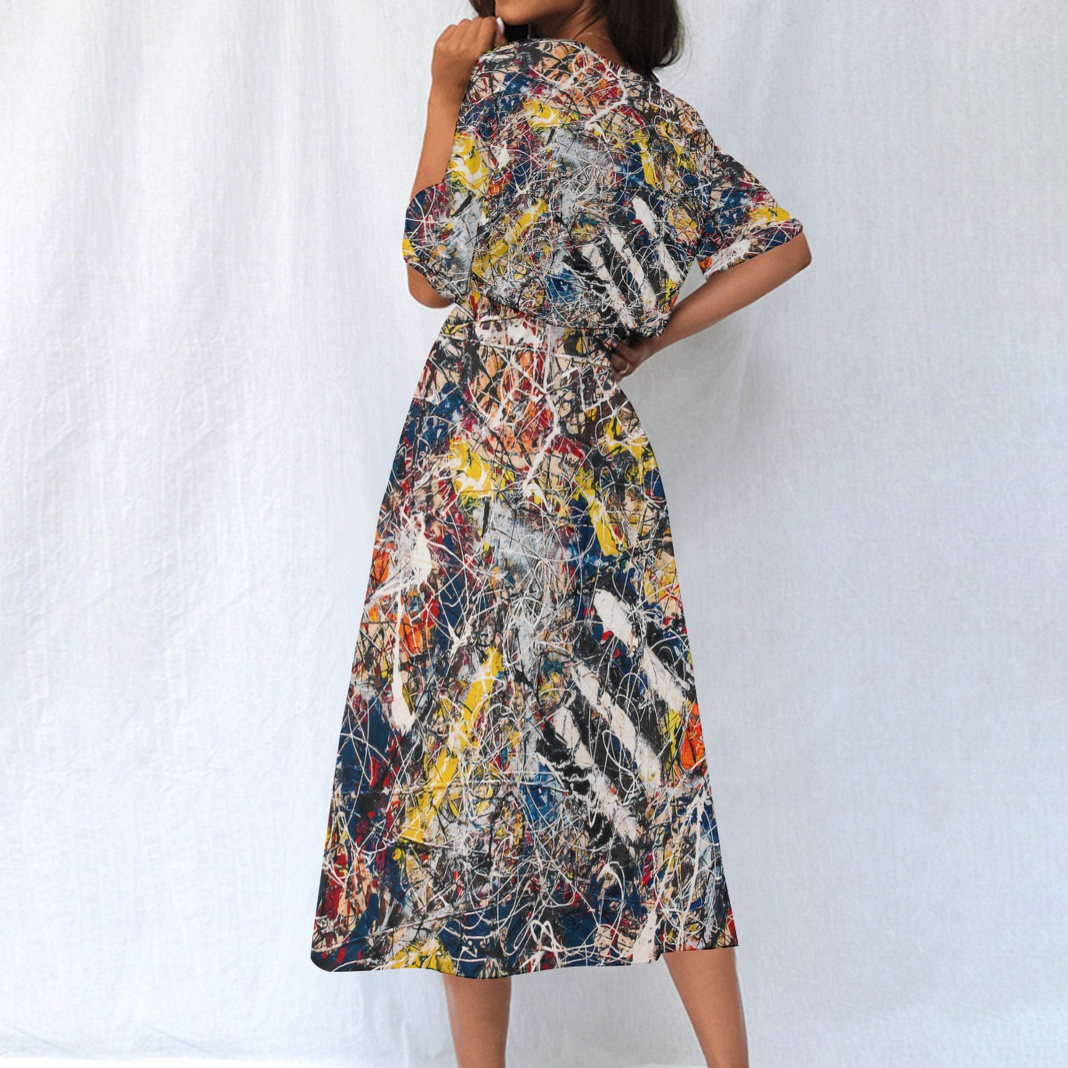 Number 17A by Jackson Pollock Art Women's Waist Dress Unique Wearable ...