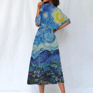 Starry Night Dress: Van Gogh Art, Celestial Fashion - Etsy