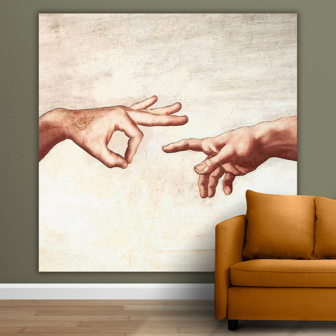 Michelangelo the Creation of Adam Canvas Print the Most Famous Iconic ...