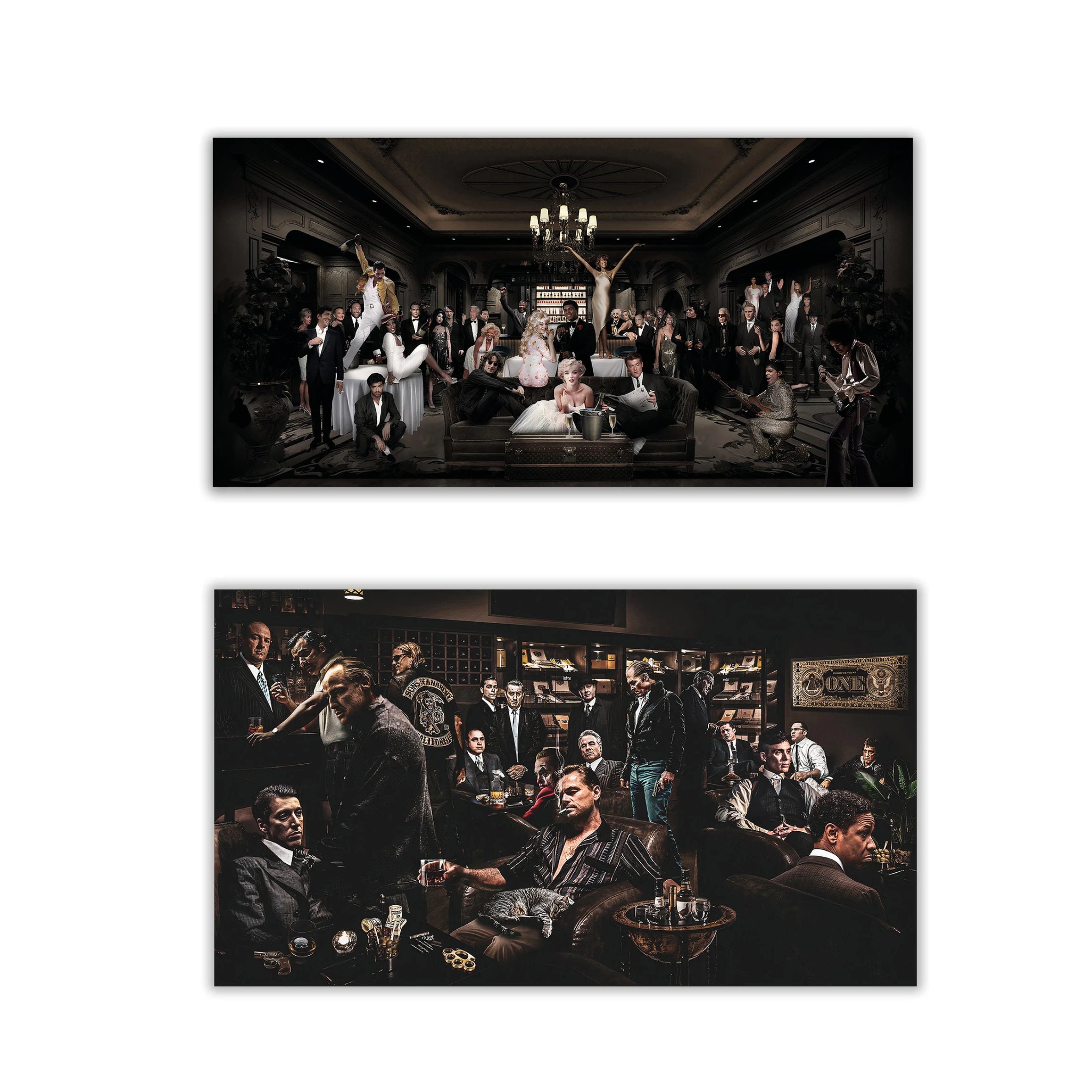 Famous Musicians & Movie Stars Canvas Print - Hollywood Legends Wall ...