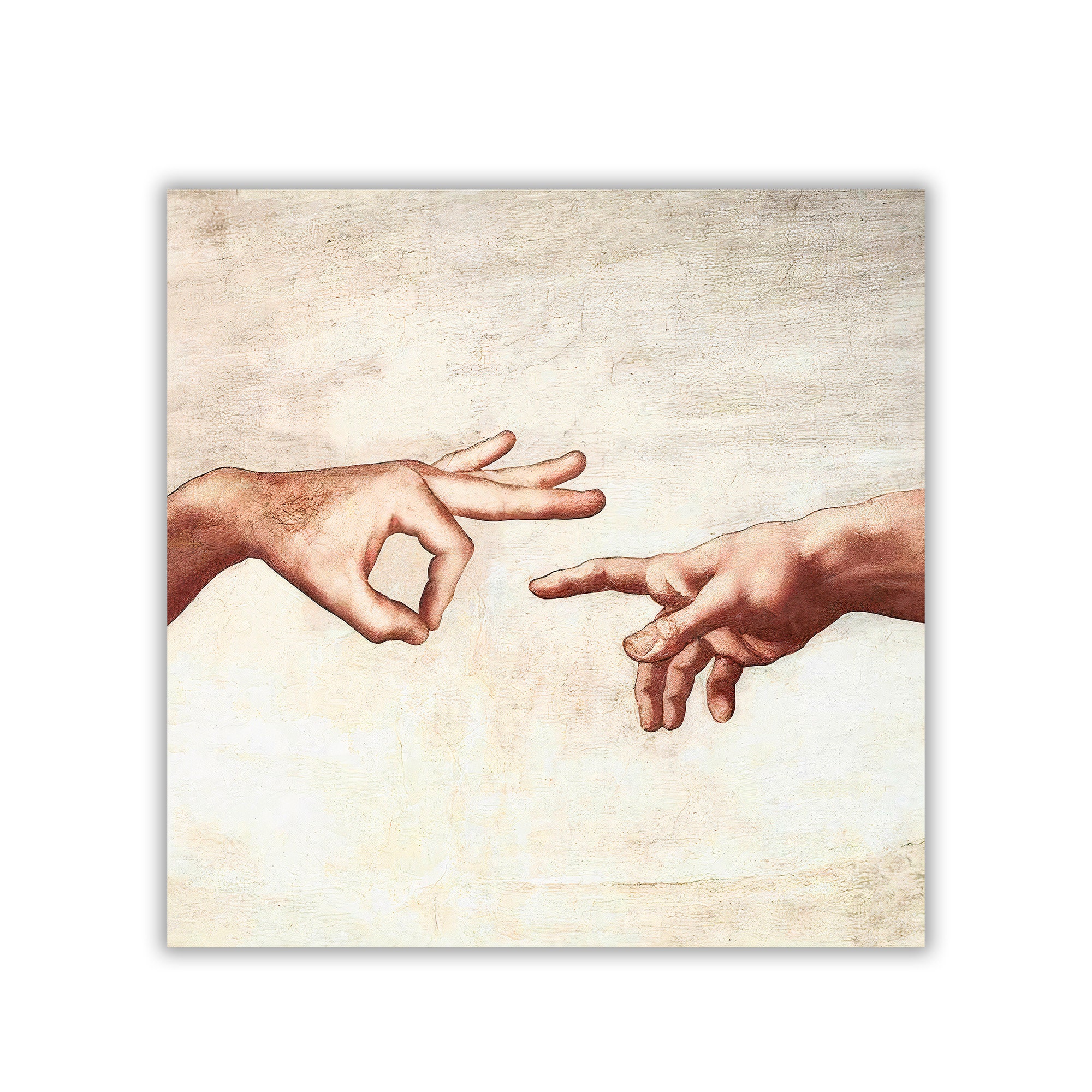 Michelangelo's Creation of Adam Canvas Print: Sistine Chapel Art - Etsy