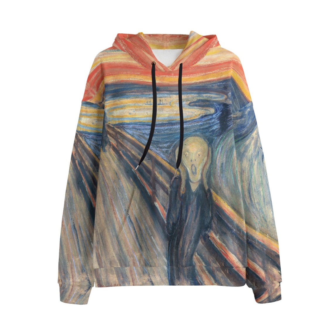 The Scream by Edvard Munch Artwork Hoodie - Iconic Painting Inspired ...
