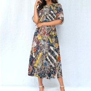 Number 17A by Jackson Pollock Art Women's Waist Dress Unique Wearable ...