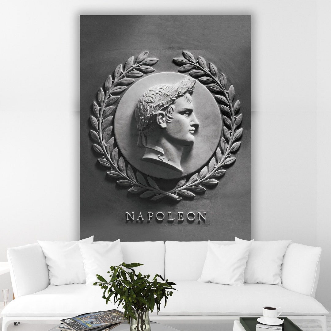 Napoleon Bonaparte Stone Sculpture Canvas Print: French Emperor Wall ...
