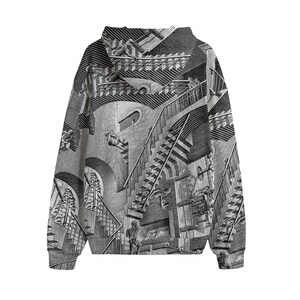 Relativity Surrealism Hoodie - Optical Illusion Clothing - Geometric ...
