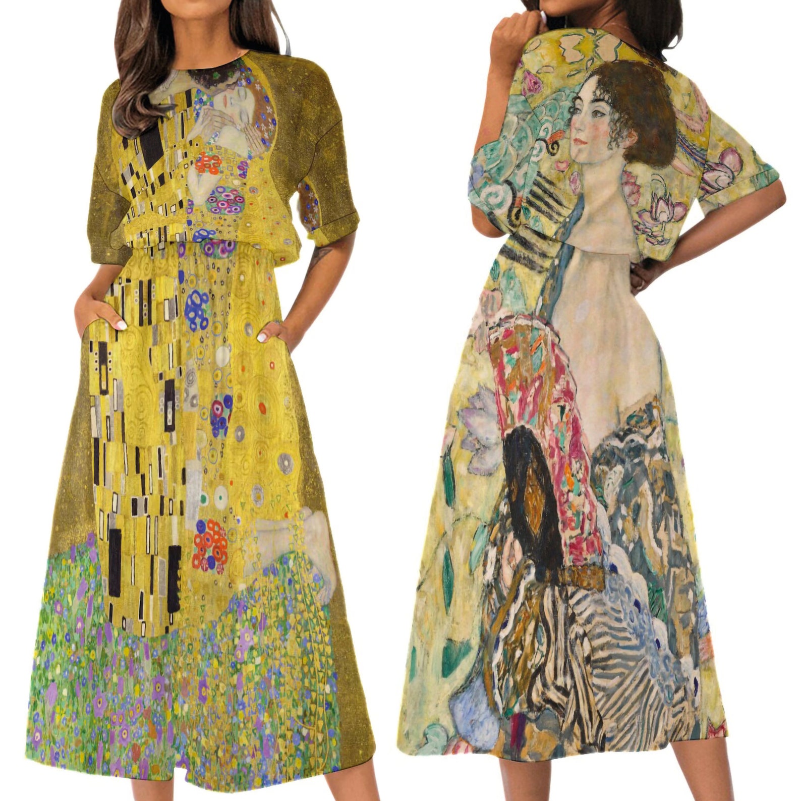 Paul Klee Rich Port Women's Waist Dress Famous Painting Art Clothing ...