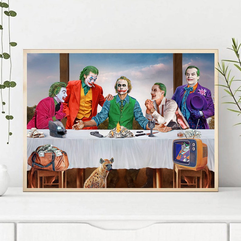 Jokers Fan Art Canvas Print: Movie Villains Wall Art - Etsy