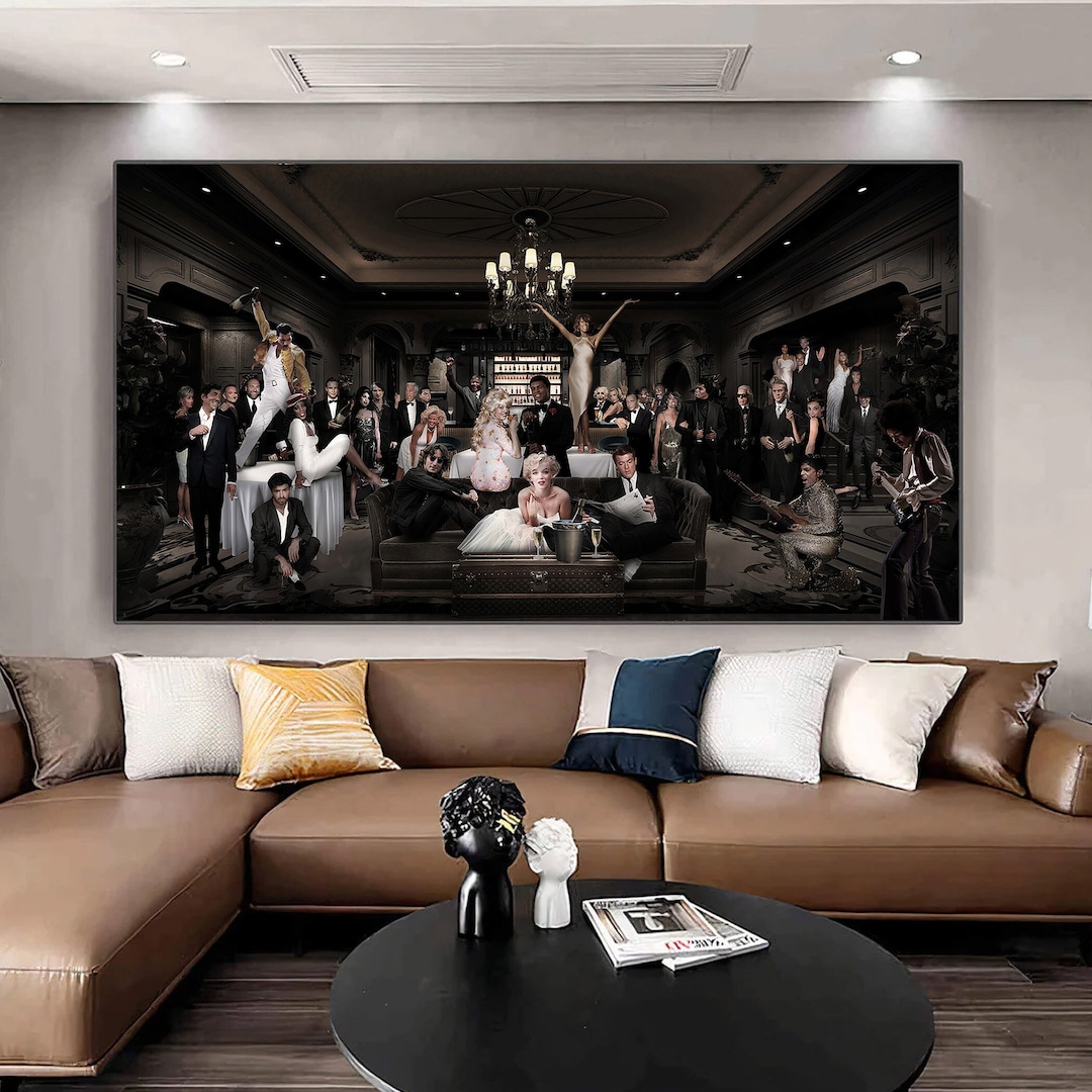 Famous Musicians & Movie Stars Canvas Print - Hollywood Legends Wall ...