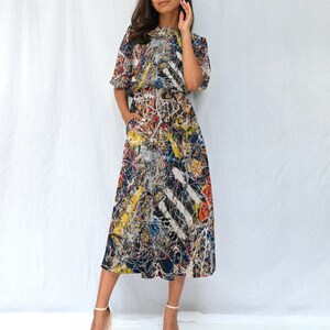 Number 17A by Jackson Pollock Art Women's Waist Dress Unique Wearable ...