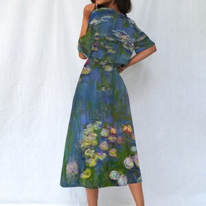 Monet Water Lilies Dress: Impressionist Art, Floral Waist Dress - Etsy