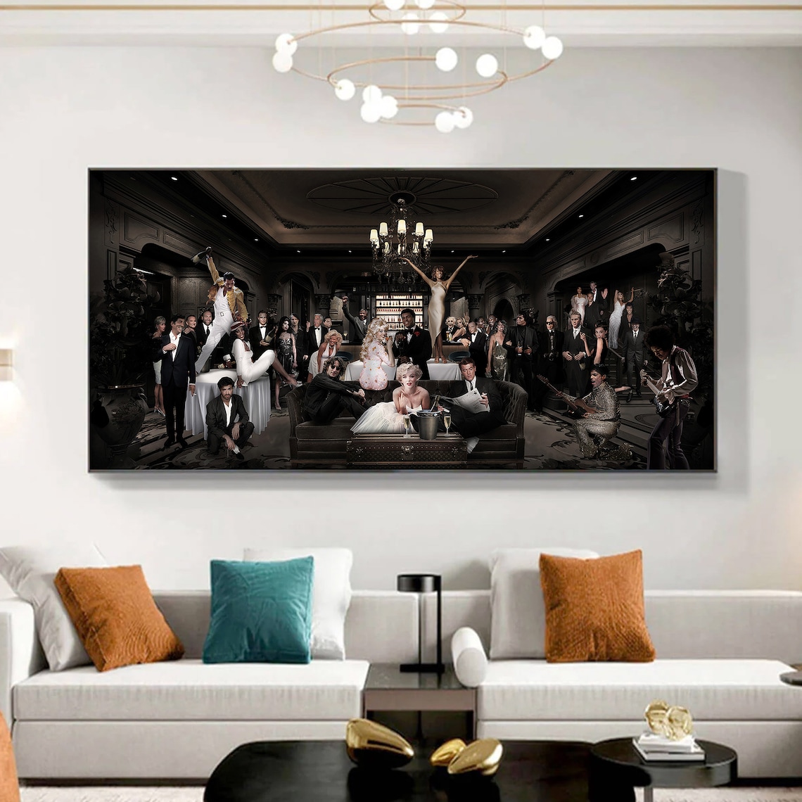 Famous Musicians & Movie Stars Canvas Print - Hollywood Legends Wall ...