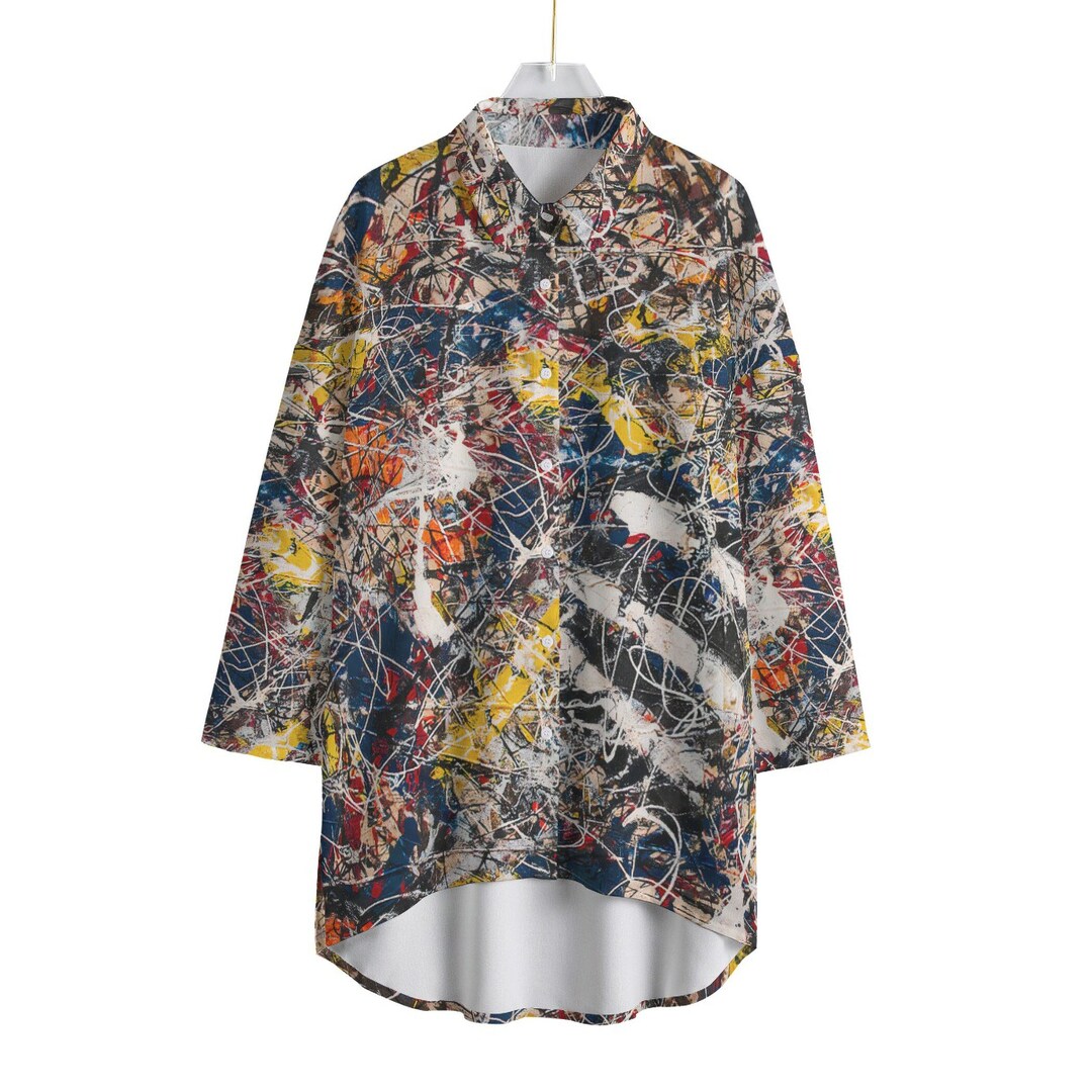 Jackson Pollock Abstract Women's Chiffon Shirt - Painting Number 17a ...