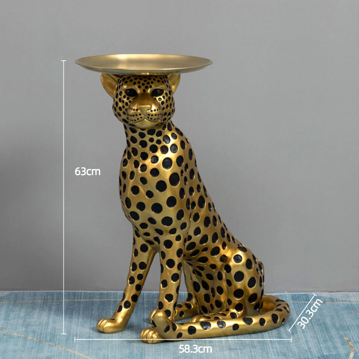 Leopard Large Floor Statue Figurine Interior Animal Modern Art Wildlife ...