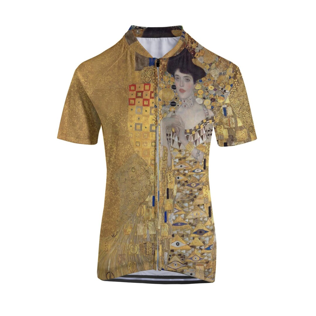 Golden Muse Cycling Jersey - Gustav Klimt Inspired Women's Apparel ...