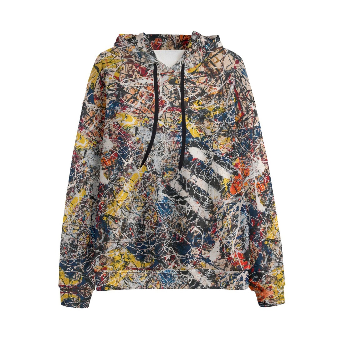 Jackson Pollock Abstract Hoodie - Number 17a Unique Wearable Art ...