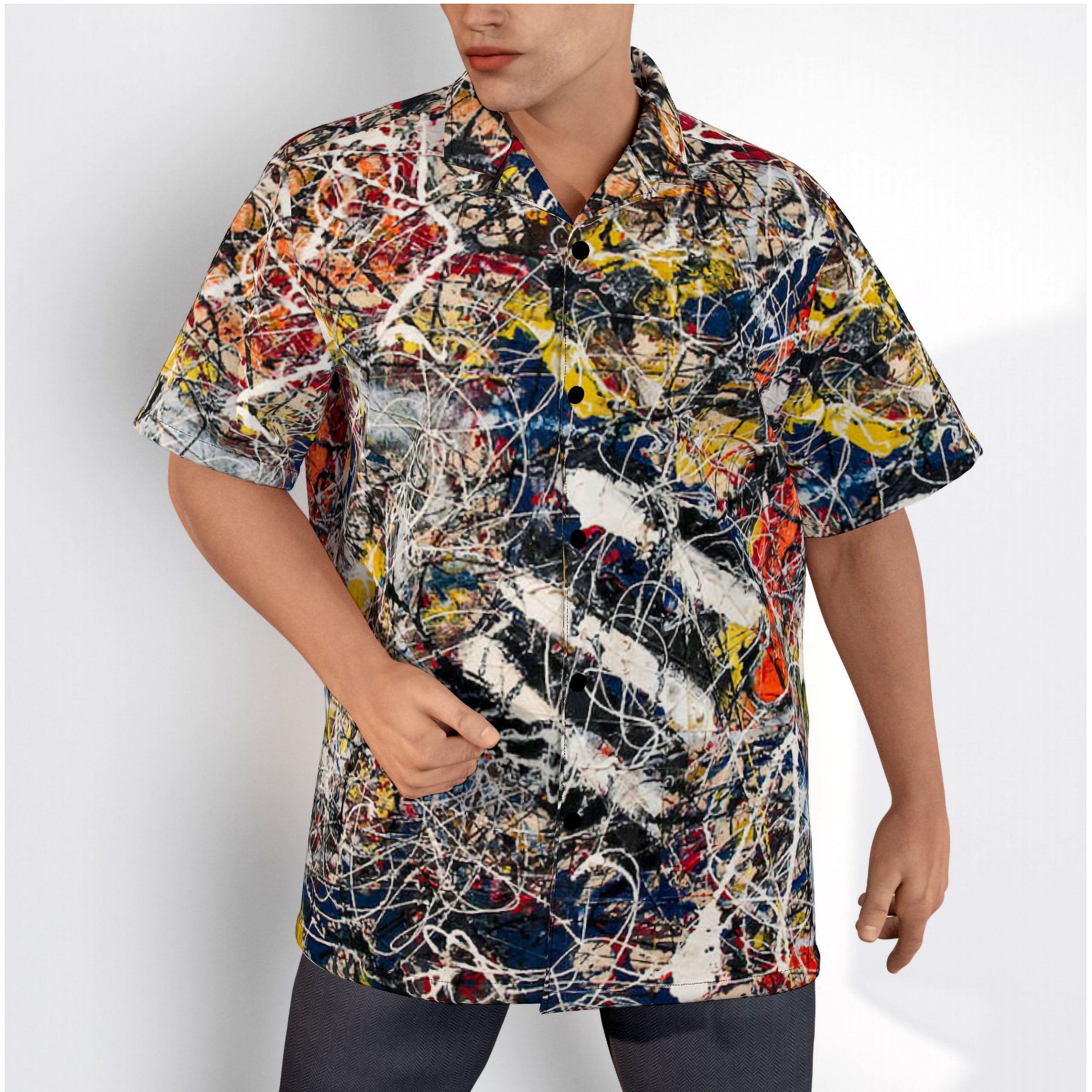 Number 17A by Jackson Pollock Iconic Painting Unisex Hawaiian Shirt ...
