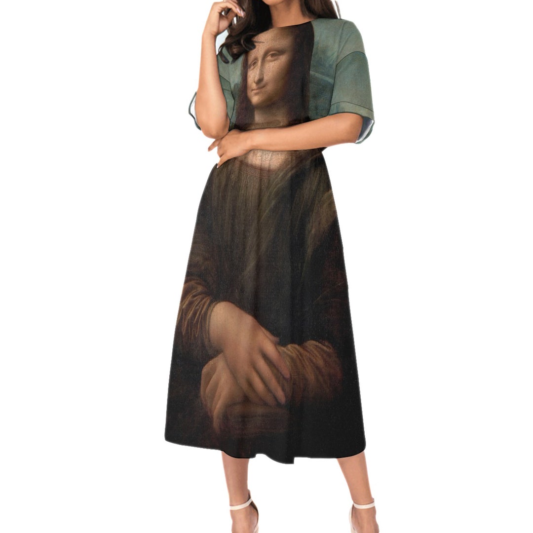 Mona Lisa Art Dress: Renaissance Painting, Elastic Waist - Etsy