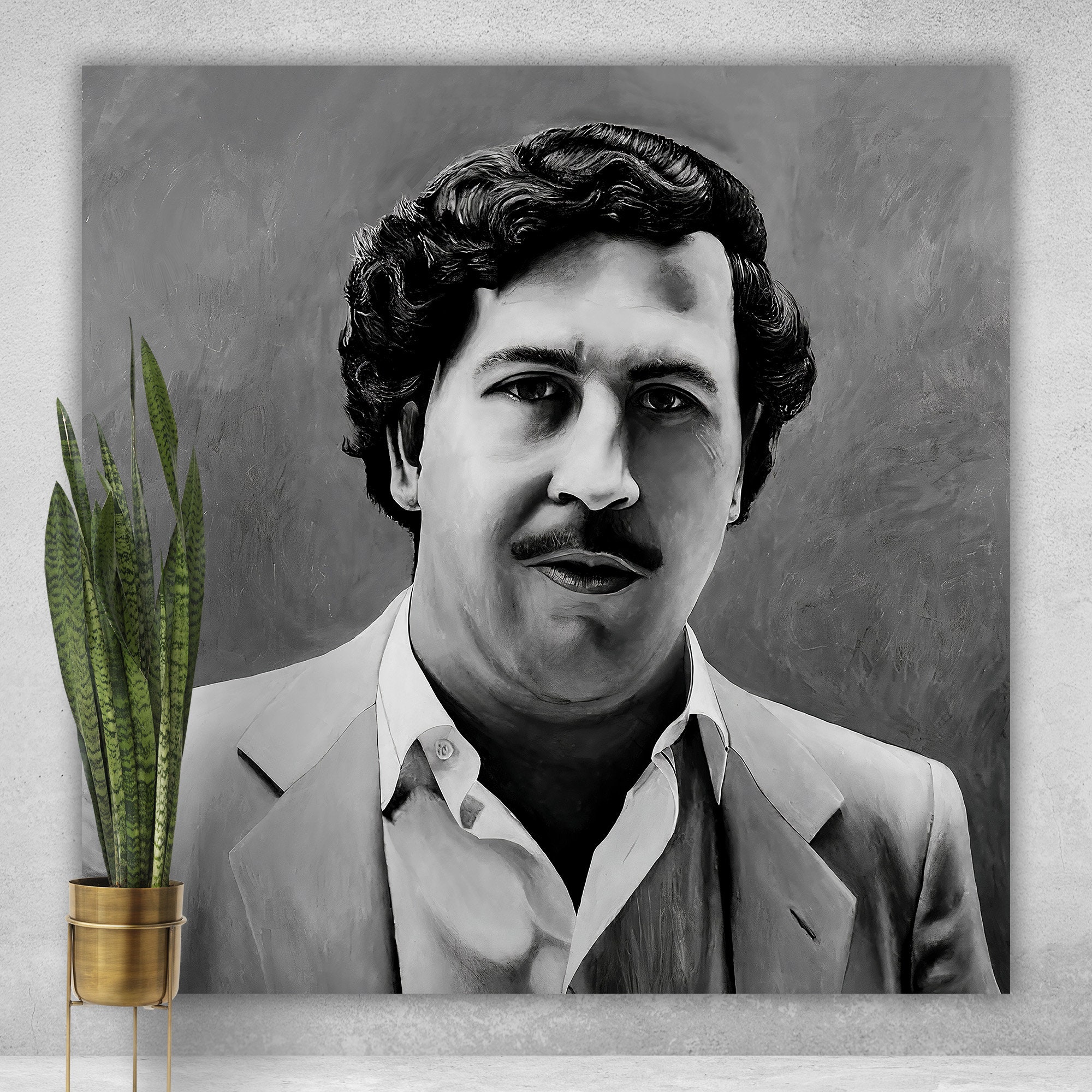 Pablo Escobar Canvas Painting Best Gangster Art Print - Etsy