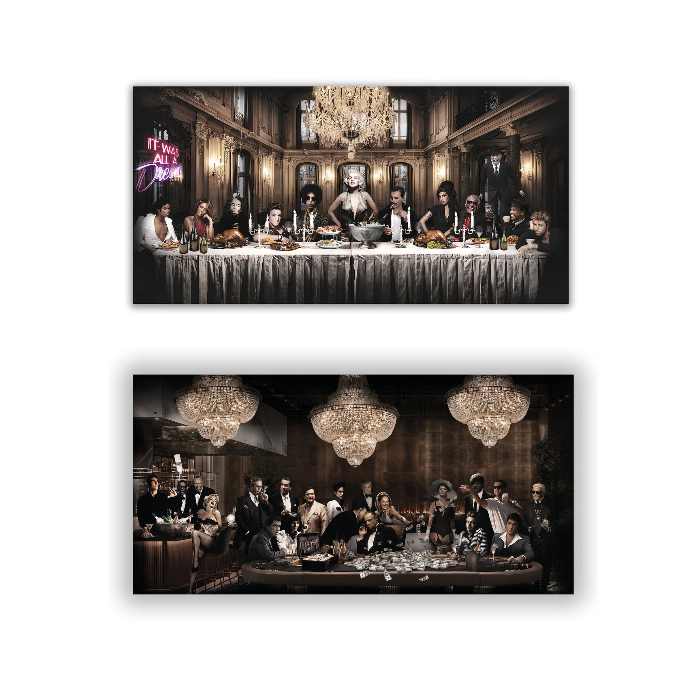Famous Musicians & Movie Stars Canvas Print - Hollywood Legends Wall ...