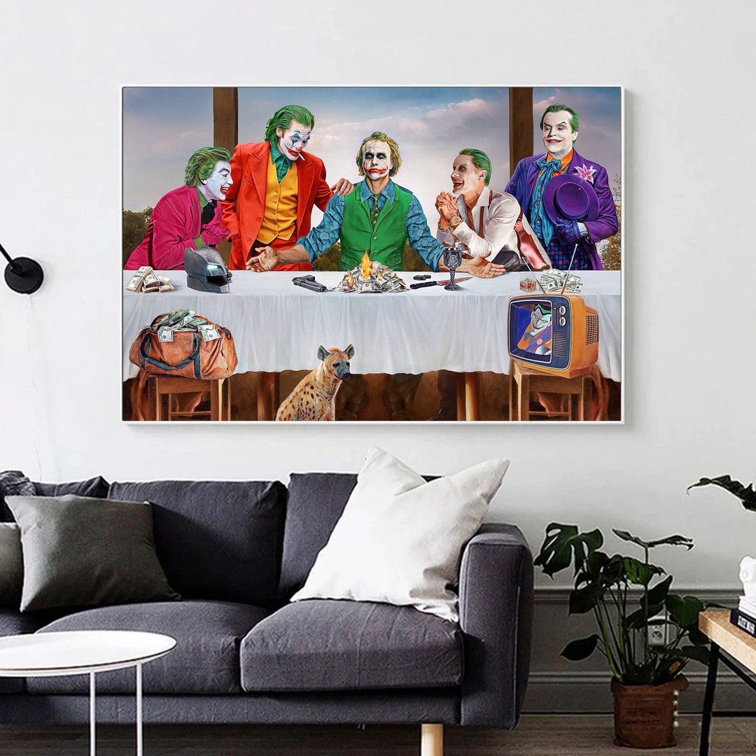 Jokers Fan Art Canvas Print: Movie Villains Wall Art - Etsy