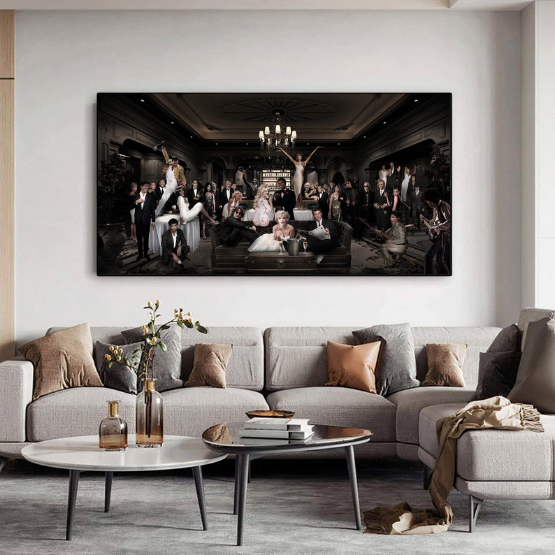 Famous Musicians & Movie Stars Canvas Print - Hollywood Legends Wall ...
