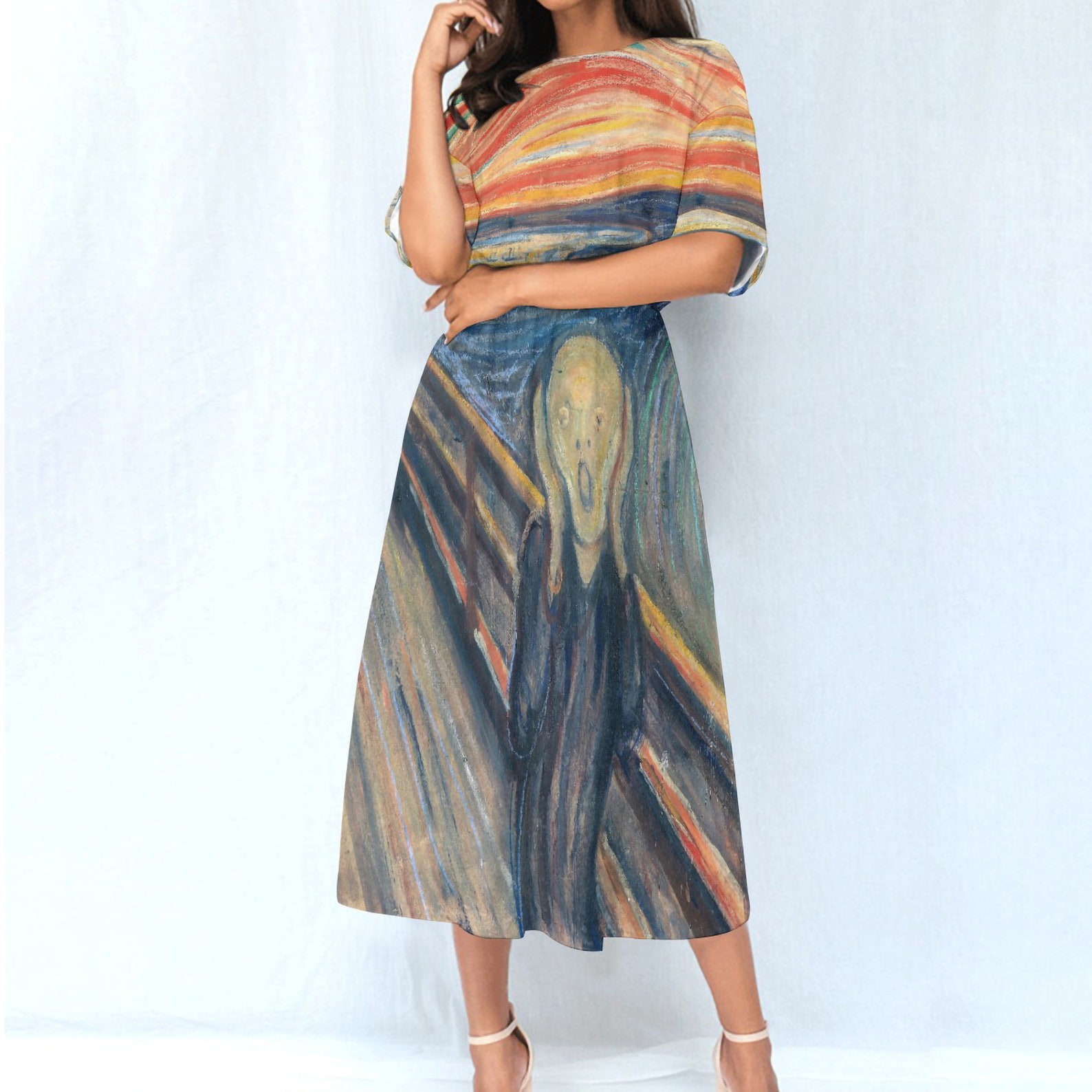 The Scream by Edvard Munch Inspired Women's Waist Dress Artistic ...