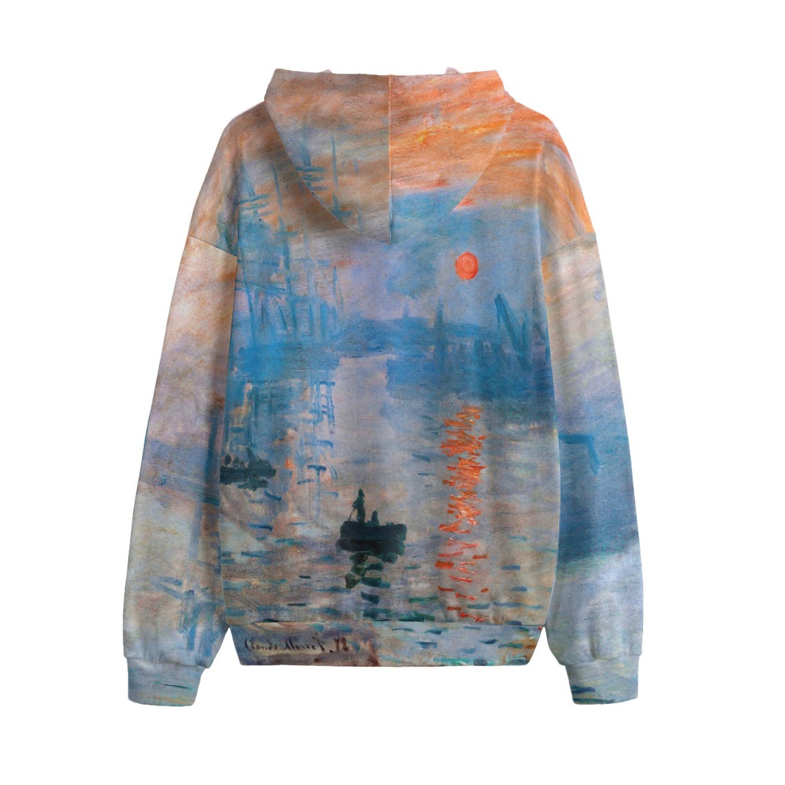 Impression Sunrise Hoodie: Claude Monet Art, Wearable Painting - Etsy