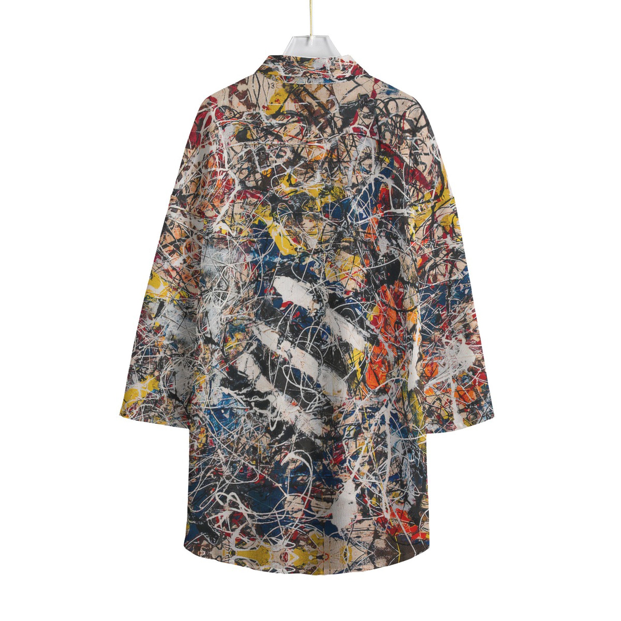 Jackson Pollock Abstract Women's Chiffon Shirt Painting Number 17a ...
